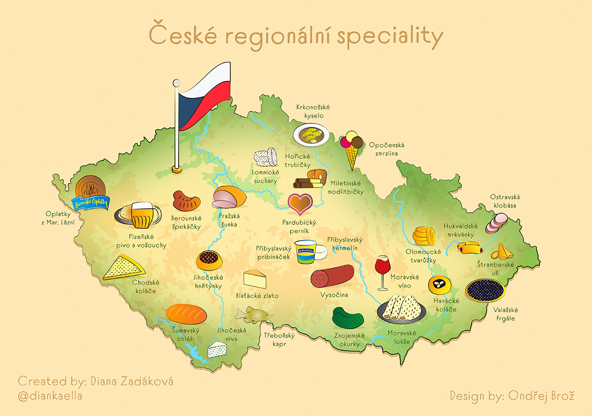 Food mapa: České tradiční speciality | Diana Ella